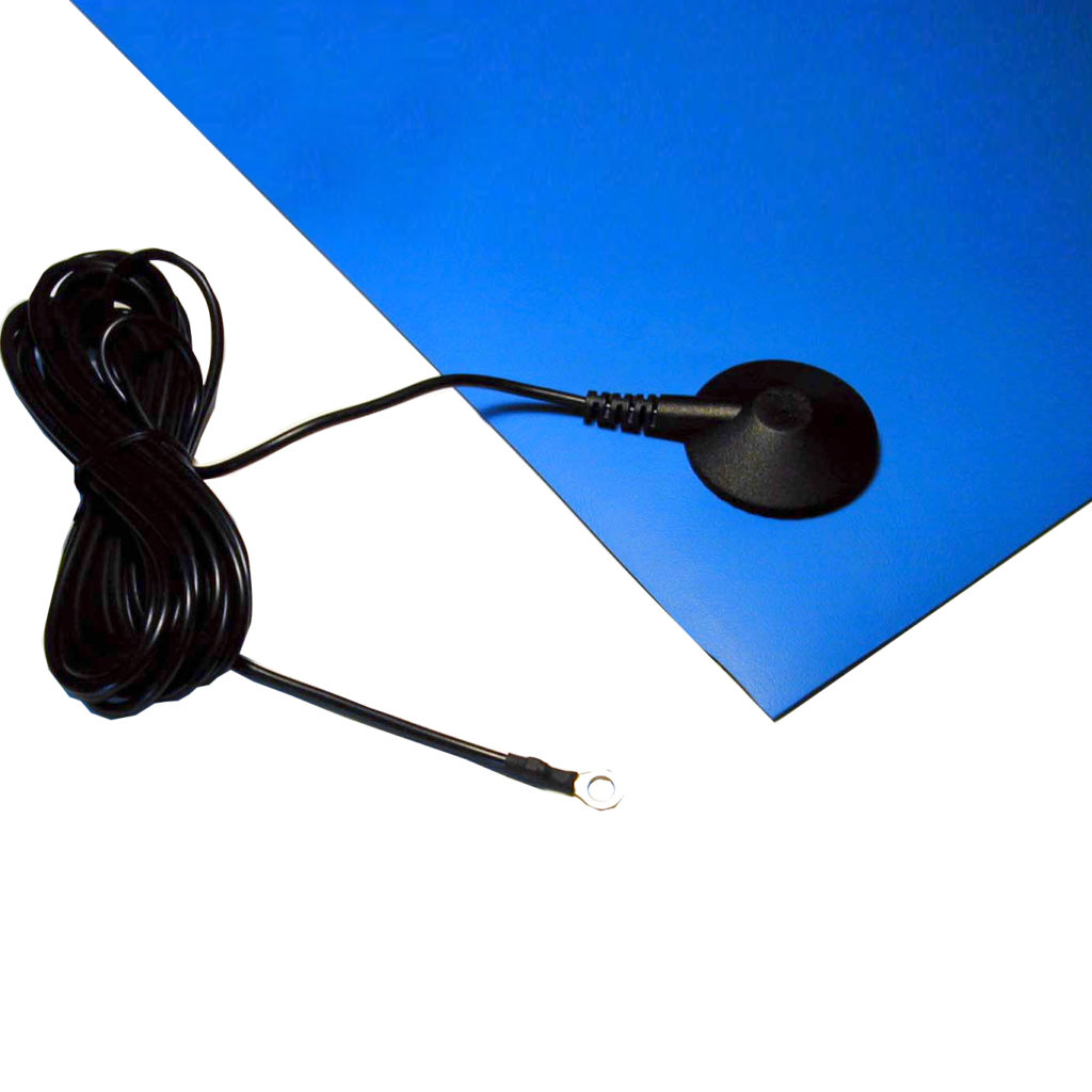 FM1515 Low Profile ESD Floor Mat Ground Cord - Male Snap, 15ft Long ...