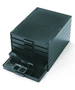 ESD Safe SMD Component Storage Boxes, Conductive Plastic - Black Lids ...