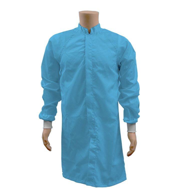 ESD Cleanroom Frock - White, Light Blue, and Navy Blue - ESD Knit Cuffs ...