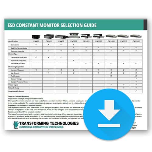 ESD Selection Guides | ESD & Static Control Products | Transforming ...